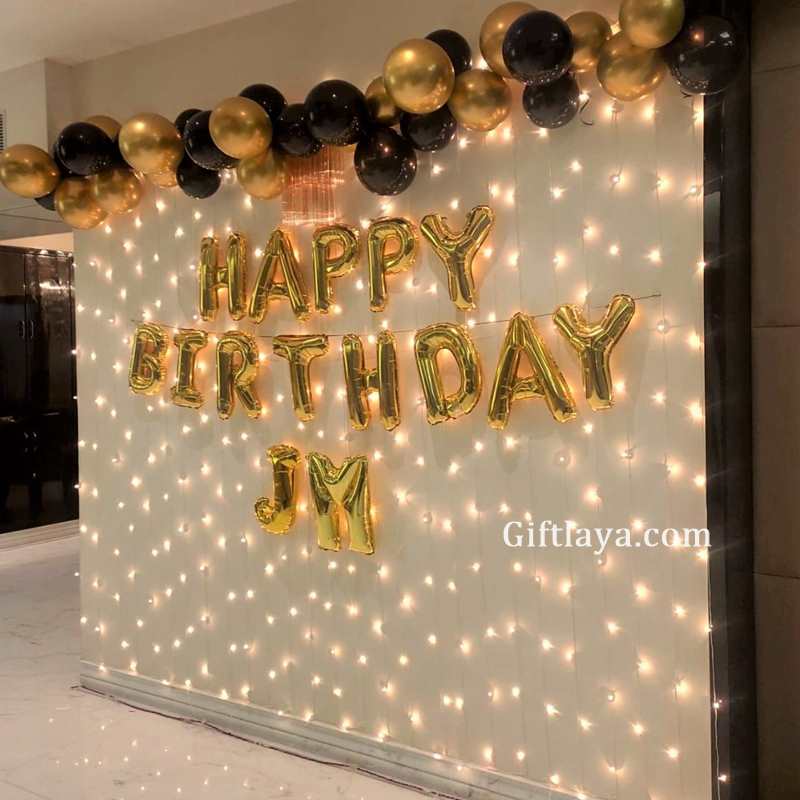 Simple Light Birthday Decoration at Home